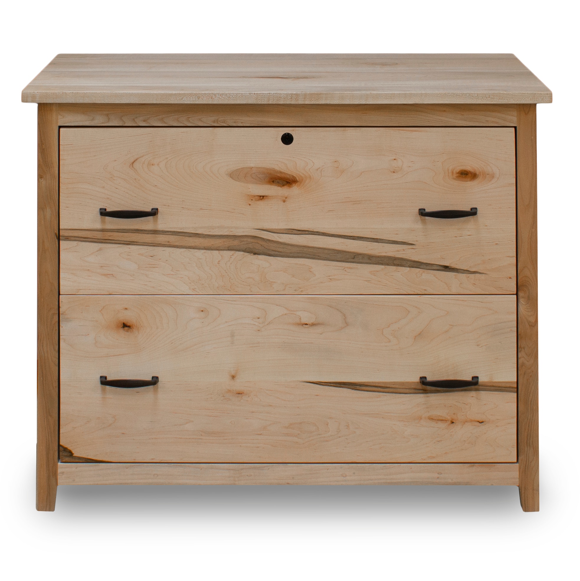 Rustic Maple 2 Drawer Lateral File Cabinet